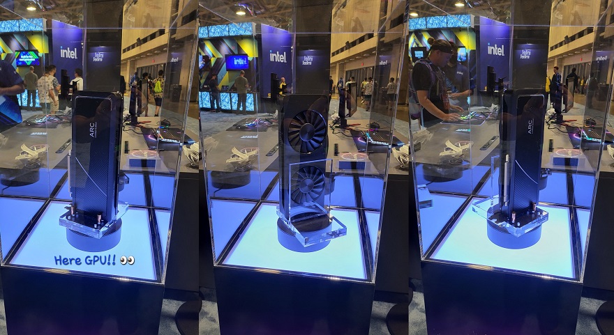 Intel Tease Arc Alchemist Desktop Graphics Card at Show Event! - eTeknix Intel Tease Arc Alchemist Desktop Graphics Card at Show Event! - eTeknix